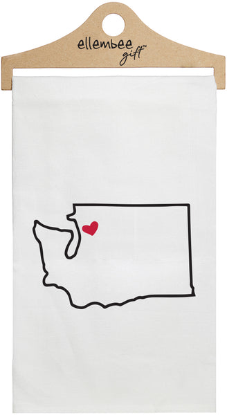 Washington state towel, i love my state, kitchen tea towels ellembee ...